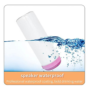 Icesip 25 Pack Music Speaker Tumbler, 20 oz Sublimation Tumbler Skinny Straight Double Wall Music Speaker Tumbler Cup with Straw Lid & USB Charging Cable 6 Colors