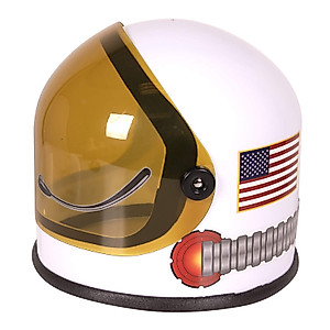 Narwhal Novelties Kids Space Helmet, Halloween Costume Helmet with Movable Visor - White, for Ages 5-12, Space Toy Helmet with Foam Padding, NASA Logo and USA Flag, Spacewalker Look