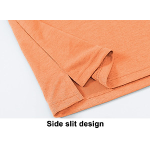 BGOWATU Women's Golf Polo Shirts Sleeveless Zip Up Collarless UPF 50+ Tennis T-Shirt Lightweight Quick Dry Light Orange M