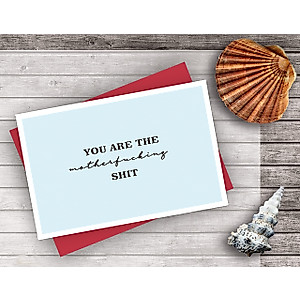 Alzombi Funny Thank You Card, You Are The Motherfucking Shit Thanks Card, Greeting Card for Friends