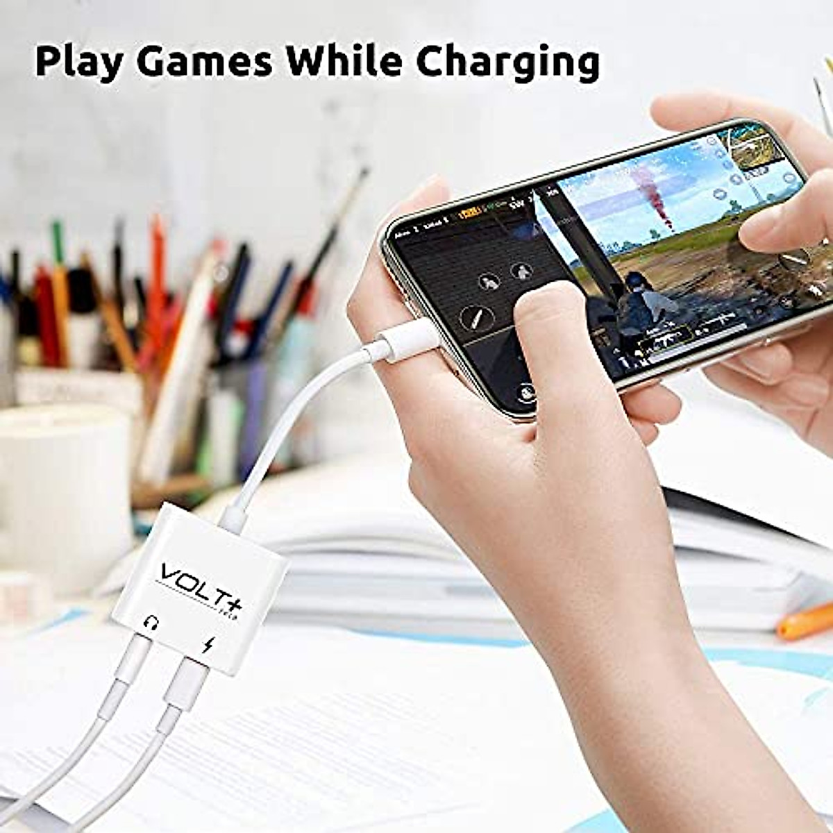 VOLT PLUS TECH USB C to 3.5mm Headphone Jack Audio Aux & C-Type Fast Charging Adapter Compatible with Your Google Pixel C 32GBand Many More Devices with C-Port