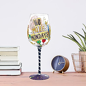 NymphFable Hand-painted Retirement Wine Glass Personalised Gift for Friend Family 15oz (Multi-Retirement)