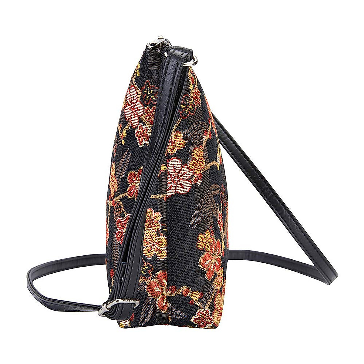 Signare Tapestry Small Crossbody Bag Sling Bag for Women with Ume Sakura Design Japanese Style