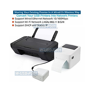 AllAboutAdapters USB Printer Sharing Server Box for Accessing Single USB Printer Over Local Network