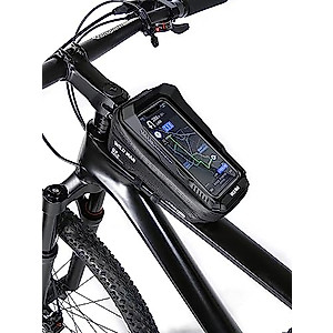 WILD MAN Bike Bag, Bicycle Bike Accessories for Cycling Biking, Bicycle Bike Phone Holder Mount Bag, Bike Bag for Bicycles, Mountain Bike Accessories for Adult Bikes for Cell Phone Under 6.7"