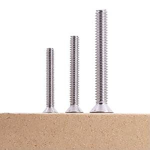4-40 x 3/8" (100 pcs) Flat Head Machine Screws, 304 Stainless Steel (18-8), Phillips Drive, Cross Recessed 80° countersunk Head Screws, Coarse Thread UNC, ANSI B18.6.3-2