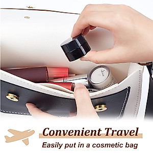 BENECREAT 10 Pack 5g Round Amber Glass Cream Jars Cosmetic Glass Jars with Leak-proof Gasket for Lotion, Cream and Other Beauty Product