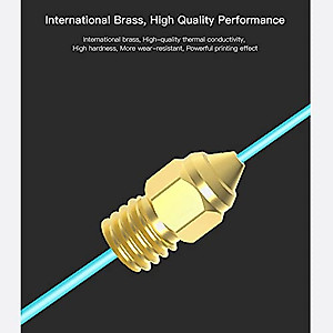 Creality Official Ender 3 S1 Nozzles, 5PCS 0.4mm MK Brass Nozzle for Ender 3 S1 Pro/Ender 3 S1 Plus Sprite Extruder and Extruder Nozzle of Ender 2 Pro/Ender 3 Neo/Ender 3 V2 Neo/Ender 3 Max Neo