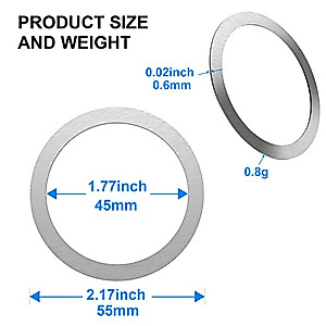 NeotrixQI Metal Magnet Plate for Phone Compatible Wireless Charging, 6 Pack Magnetic Phone Plates, Phone Magnet Sticker for Magnetic Car Phone Mount Holder, Metal Ring