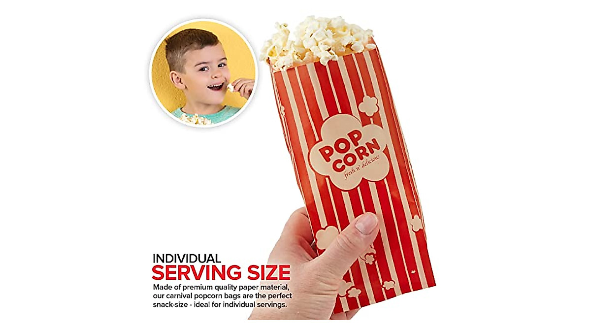 1 oz Paper Popcorn Bags - Perfect for Parties & Events