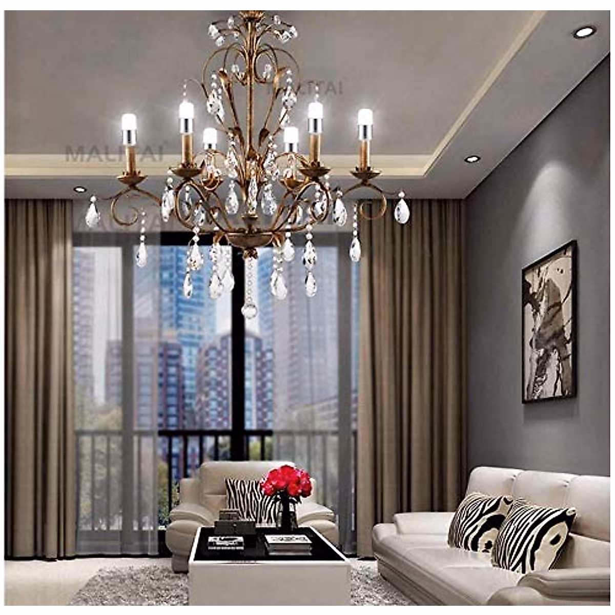 Lxcom Lighting 9W LED Light Bulb E26/E27 Base(4 Pack)- T10 Corn LED Candle Bulbs Daylight White 6000K 800lm Ultra Bright 80W Incandescent Equivalent 360 Degree Beam Angle,AC85V-265V(Silver)