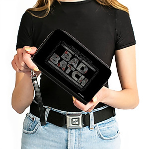 Buckle-Down Women's PU Zip Around Wallet Rectangle-Star Wars The Bad Batch, 7.5"x4.5"