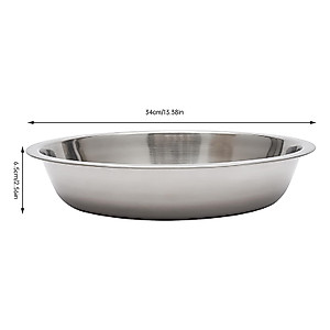 Chafing Dish Buffet Set Gold/Silver,4.5L Round Stainless Steel Chafing Dish Buffet Set Buffet Servers and Warmers Warming Tray for Kitchen Party Banquet (Silver)