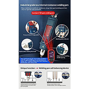 ZCM-JSD 801D 18650 Battery Welding Machine,Hand Held Spot Welder w/Two Modes,Soldering Station Portable fo rRepair Shop,Factory, Laboratory