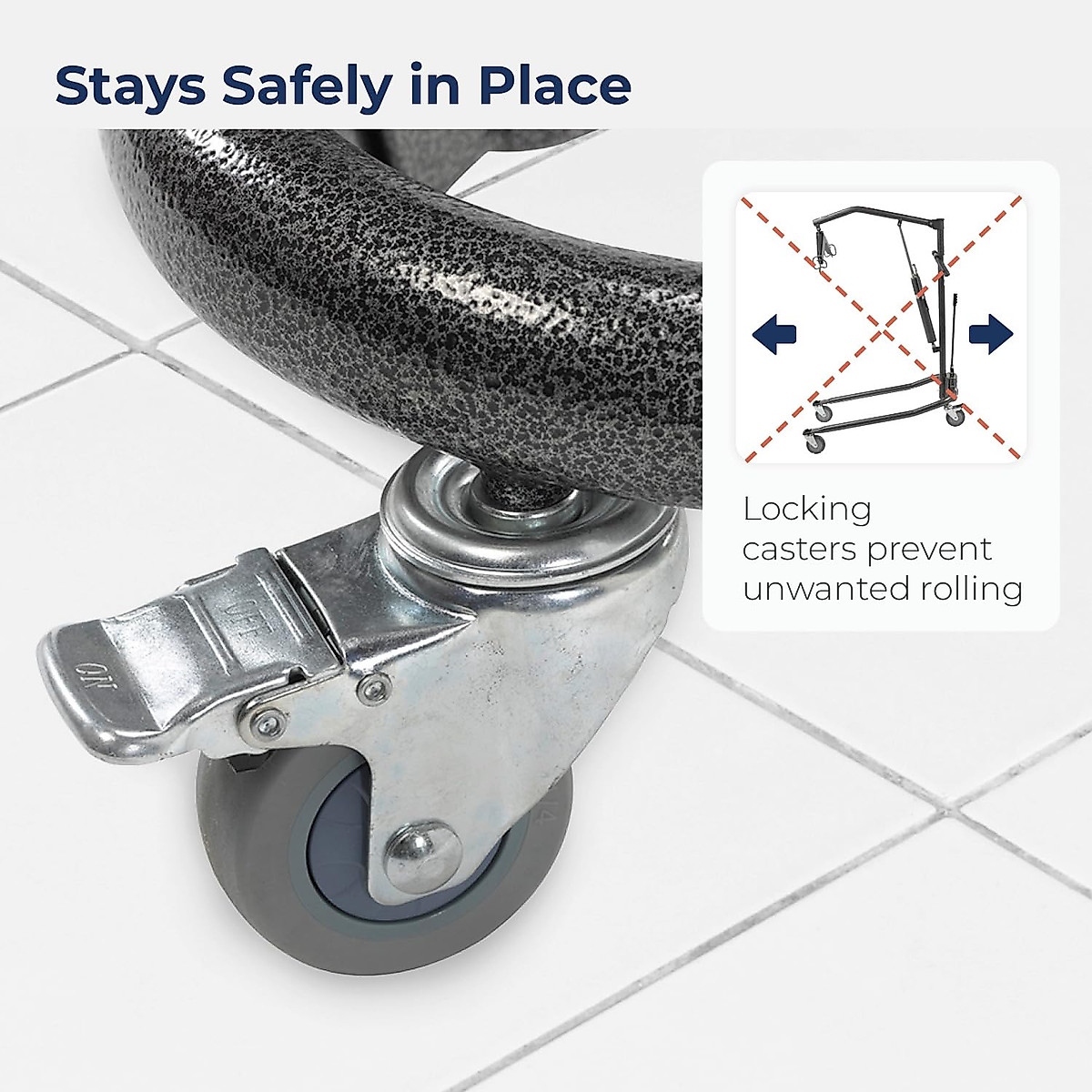 Drive Medical 13023SV Handicap Hydraulic Lift, Silver Vein 5 Inch (Pack of 1)