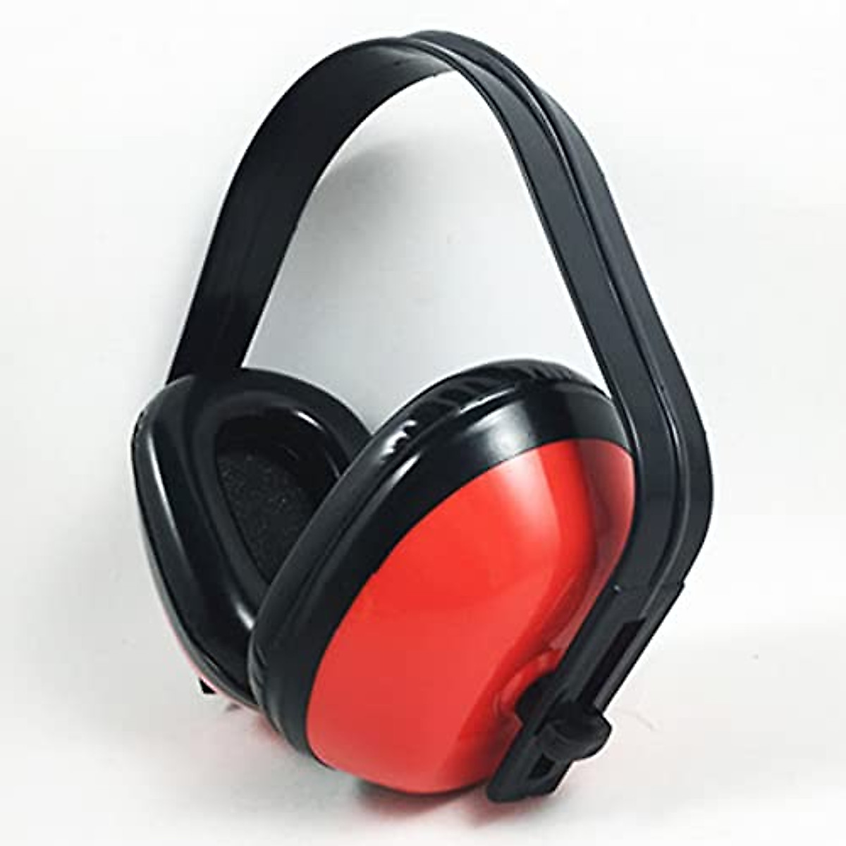 Ear Muff for Indoor Outdoor,Foldable Noise Reduction Ear Defender for Hearing Protection,Adjustable NRR 26dB(Red+Black)