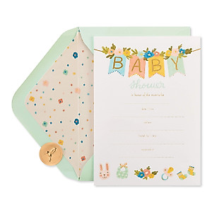 Papyrus Baby Shower Invitations, Banner (20-Count)