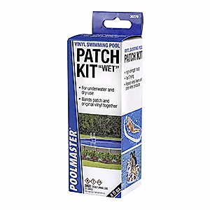 Poolmaster 30279 Wet/Dry Vinyl Liner Pool Patch Repair Kit, 4 Ounce, Blue