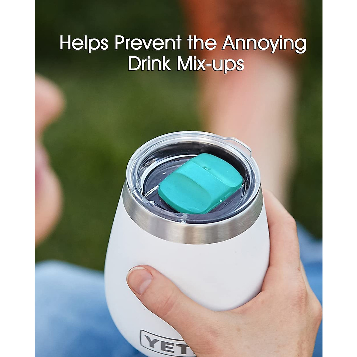 Fking Multi-Color Replacement MagSlider for Yeti Rambler Lids, 4 Pack, Fits 10oz, 16oz, 20oz, 26oz, 30oz Magnetic Tumbler Lids (Aqua/Orange/Purle/Pink)