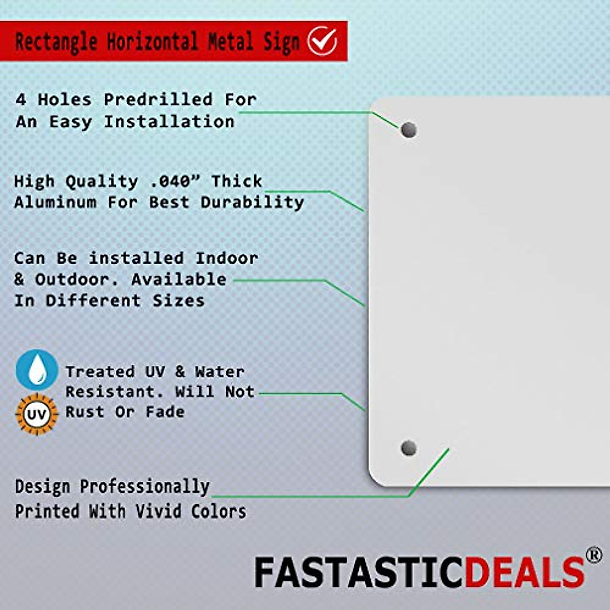 Your Custom Text Here OSHA Metal Aluminum Sign 10 in x 14 in