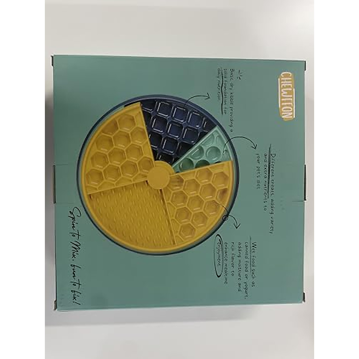 CHEWFFON Interactive Spinning Dog Puzzle Toy and Slow Feeder, Dog Enrichment Toys, Dog Game for IQ Training and Mental, Food Bowls for Small,Medium and Large Dogs