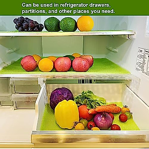 12-Pack Vegetable and Fruit Life Extender Fridge Shelf Sponge Liner, 12" x 15" Cuttable, Washable, & Reusable Refrigerator Mat, Ventilation to Keep Produce Fresh Longer Prevents Spoilage