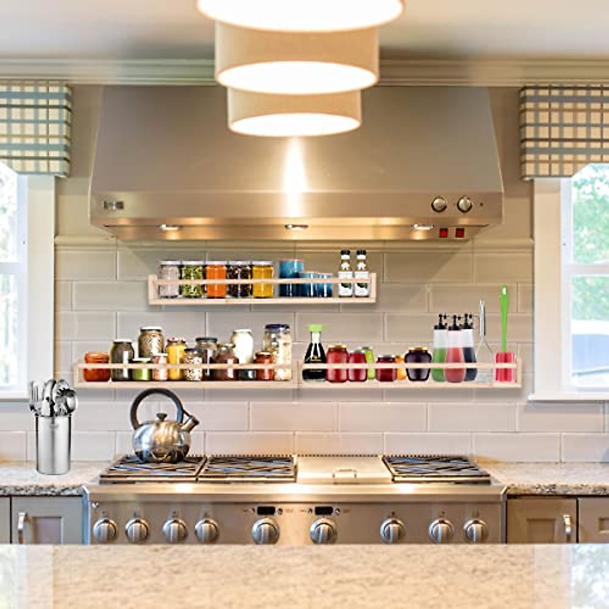 MBYD 36 Inch Wall Bookshelf Set of 3 Same Dimensions, Handmade Natural Wood Floating Bookshelves, Nursery Shelves, Kitchen Spice Rack or Bathroom Organizer