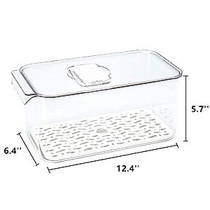 Stackable Refrigerator Organizer Food Storage Containers Produce Saver