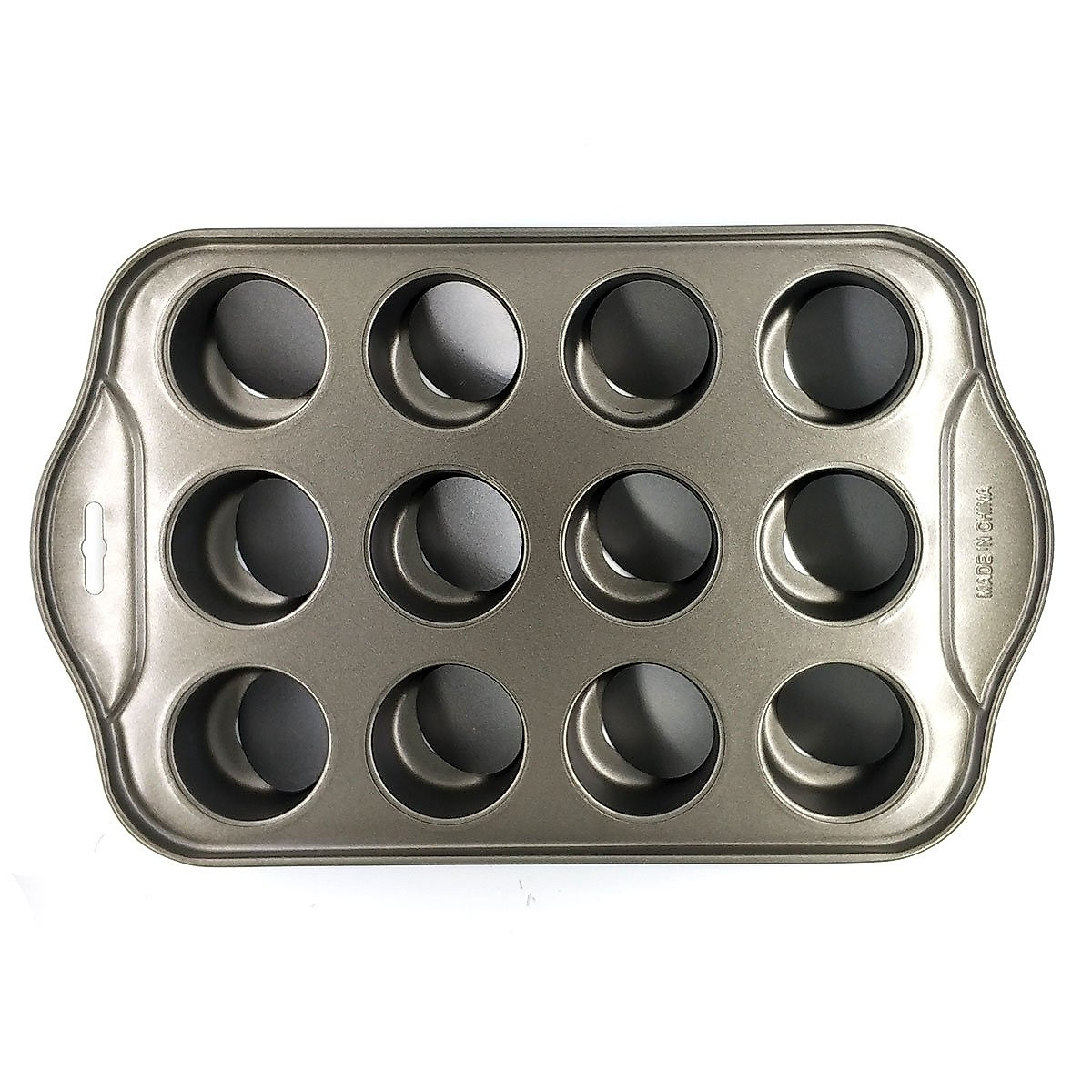 DEVILMAYCARE Removable Bottom Round Mini Muffin Pans 12 Holes Non-stick Cake Mold for Cake Chocolate Egg tart ＆ Others Bake Food