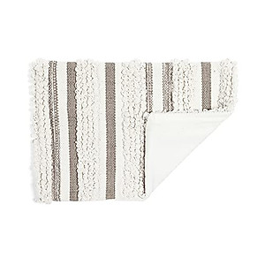 Lush Decor Bria Stripe Decorative Pillow Cover, 13" x 20", Neutral