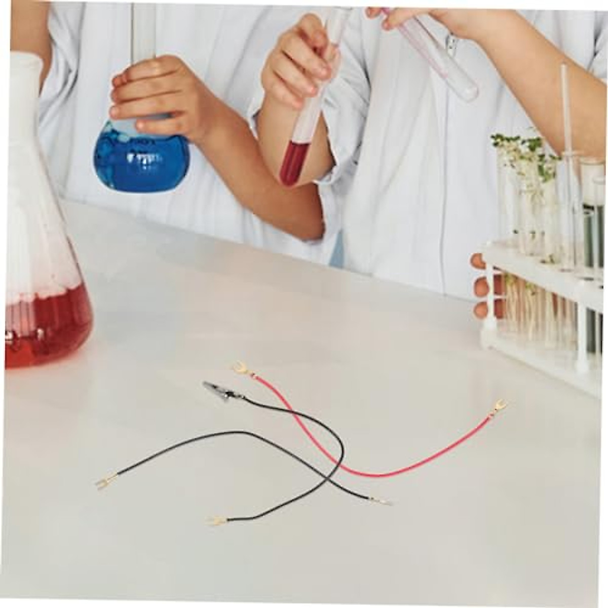 Gatuida 1 Set Battery Experiment Kit Experiment Tools Copper Anode Fruit Battery Experiment Supplies Fruit Battery Experiment Plates Electrode Material Copper Plate Electrode Strips Zinc