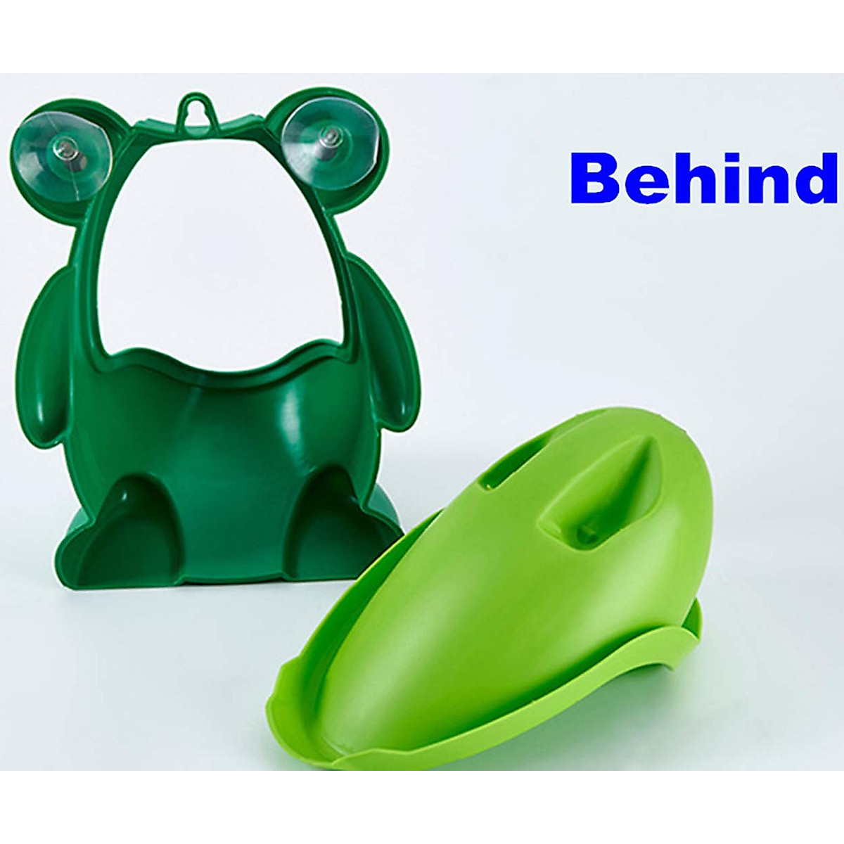 Beetoo Cute Frog Potty Training Urinal for Boys with Hook - Baby Standing Urinal Potty Trainer with Funny Aiming Target - Blackish Green
