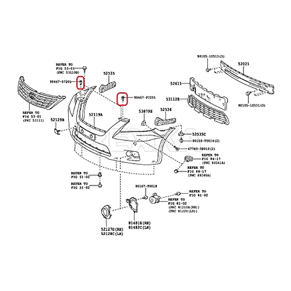 Rexka 20pcs Engine Splash Shield Fender Liner Trunk Lid Trim Under Cover Push-in Style Retainer Clip 90467-07201 for Toyota Lexus 4Runner Avalon Camry Corolla Highlander Matrix RAV4 Sequoia Tundra