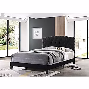 Best Quality Furniture B102-FB Bedframe, Full, Black