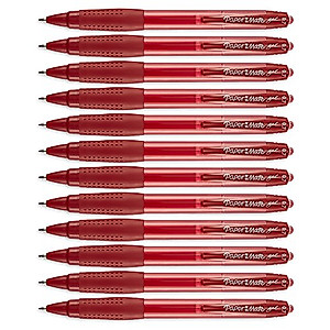 Paper Mate 1746326 Gel Pens, Medium (0.7mm), Red, 12 Count