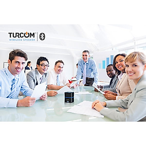 Turcom TS-450 5 Watt Power Enhanced Bass Portable Wireless Bluetooth Speaker, with Latest Bluetooth 4.0 Technology, 8-12 Hour Playtime, Rechargeable Lithium-Ion Battery, Built-in Digital Microphone, Premium Zinc Alloy Shell Speaker, Titanium Gray