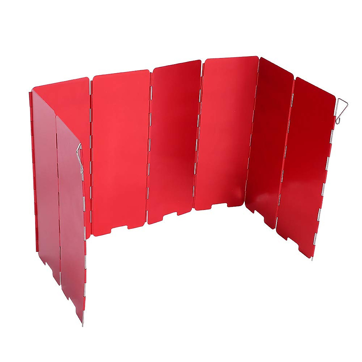 Camping Stove Windscreen - 8 Plates Lightweight Folding Outdoor Windshield for Camping Backpacking(Red) Outdoor Catering