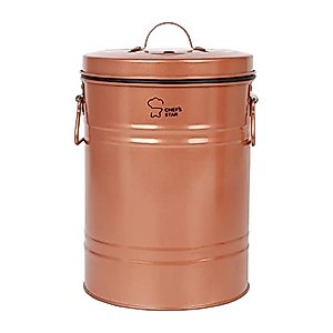 Chef's Star Countertop Compost Bin for Kitchen, Indoor Compost Bin for Kitchen Counter, Small Composter for Kitchen Counter, with Charcoal Filter, Airtight Lid, 0.7 Gallon Compost Pail, Copper