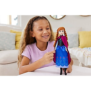 Mattel Disney Frozen Toys, Anna Fashion Doll & Accessory with Signature Look, Inspired by the Movie