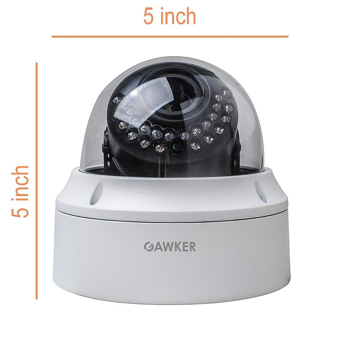 2.8-12mm Varifocal len Dome CCTV Security Camera 4 in 1 Output HD-TVI/AHD/CVI/CVBS 1000TVL Sensor, IP66 Vandal Proof and Weather Proof, 100 ft IR Smart, Dual Voltage with Wall Mount