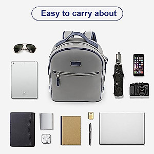 LAPOLAR Laptop Backpack, 15.6 inch Business Travel Backpack for Men Women, Professional Computer Bag Work Casual Backpack (Grey)