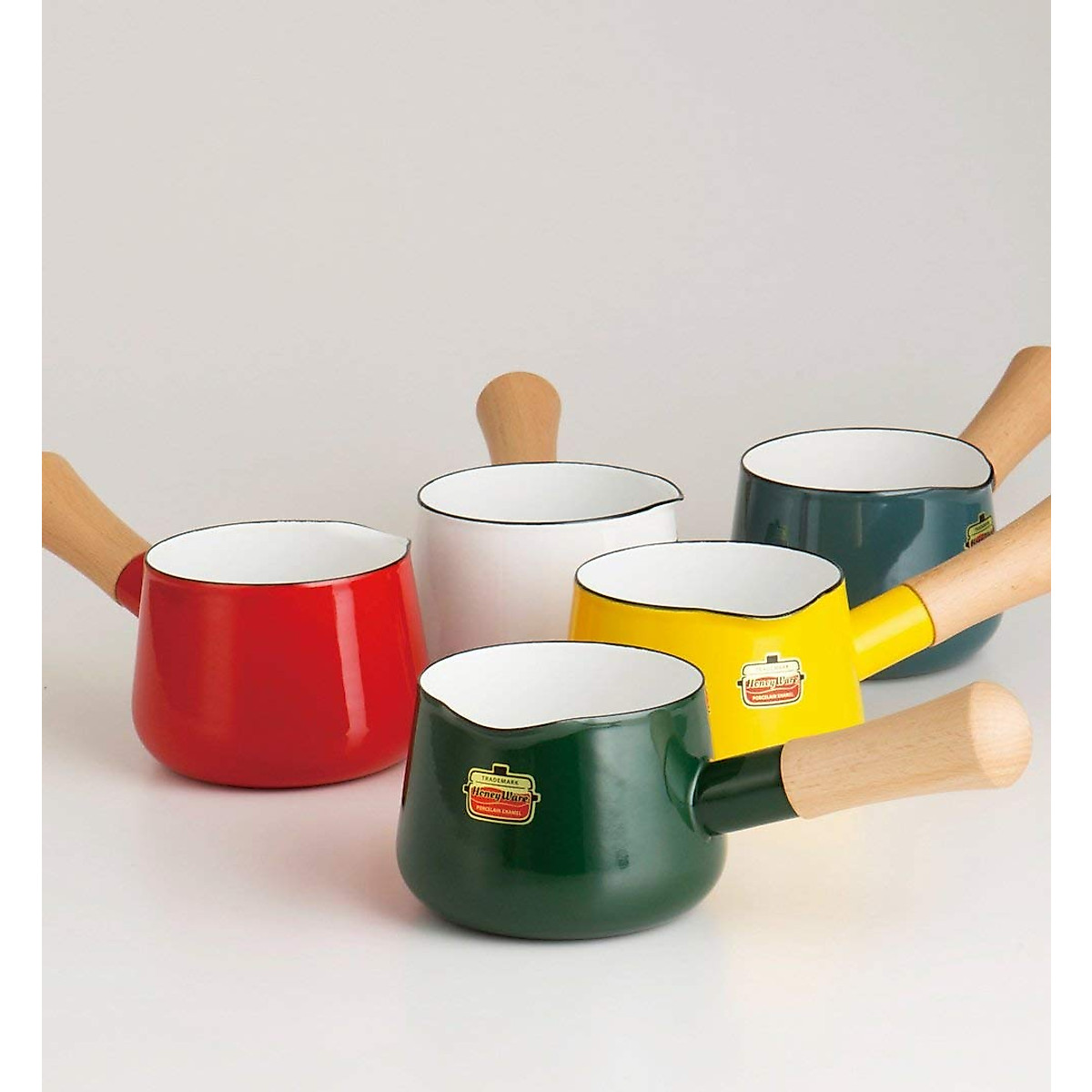 Fuji Hollow Painted Milk Pan, Smoke Blue, 4.7 inches (12 cm), Solid SD-12M SB