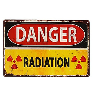 dingleiever-Danger Sign-Danger Radiation Allied Military Vintage Metal Sign -Funny Vintage Signs