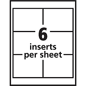 Avery 74459 Neck Hang Badge Holder w/Laser/Inkjet Insert, Top Load, 3h x 4w, White (Box of 100)