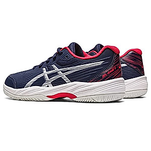 ASICS Kid's Gel-Game 9 Grade School Tennis Shoes, 4, Midnight/Pure Silver