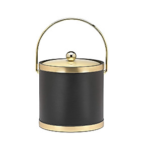 Kraftware Black with Polished Brass