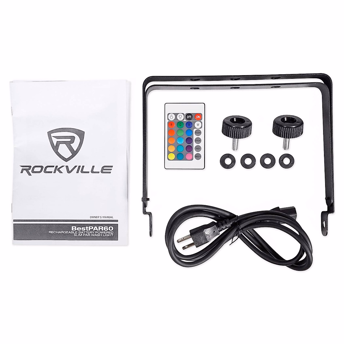 (8) Rockville Best PAR 60 Rechargable Par Can Wash Lights wWireless DMX+RGBWA+UV