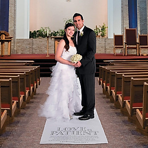 Love is Patient Corinthians Wedding Aisle Runner- 100 feet - Wedding Ceremony Aisle Decorations