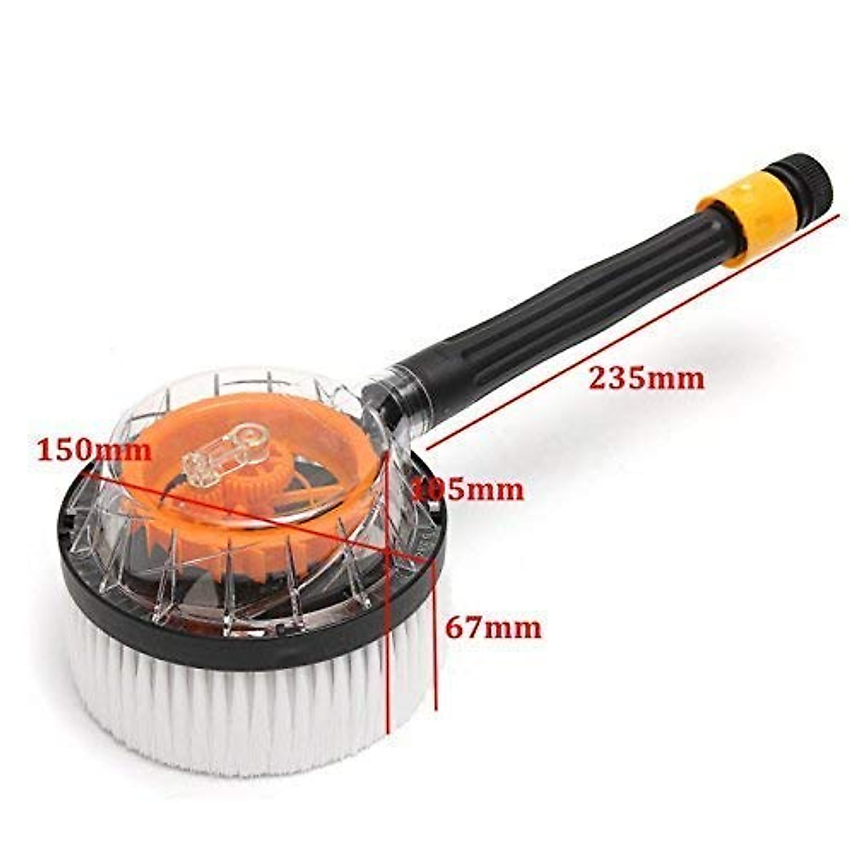 JSCARLIFE Vehicle Wash Brush,Automotive Window Cleaning Handle Non-Electric Automatic 360 Degree, Garden Sprinkling Tool