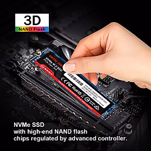 SEKC SM250256G 256GB NVMe M.2 2280 PCIe Gen 3x4, Solid State Drive R/W CDM Up to 1700/1000 MB/s, (Atto) Up to 3300/3100 MB/s, Internal SSD